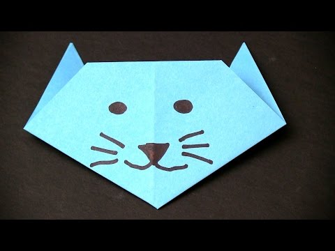 How to make a Paper Cat - Easy Origami for Kids