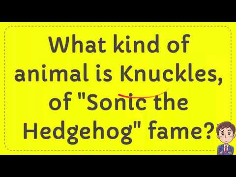 What kind of animal is Knuckles, of "Sonic the Hedgehog" fame?