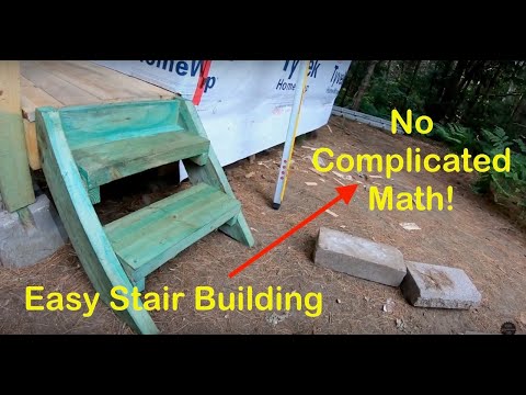 Simple Porch Stair Design. Installing Tiny House Stairs.