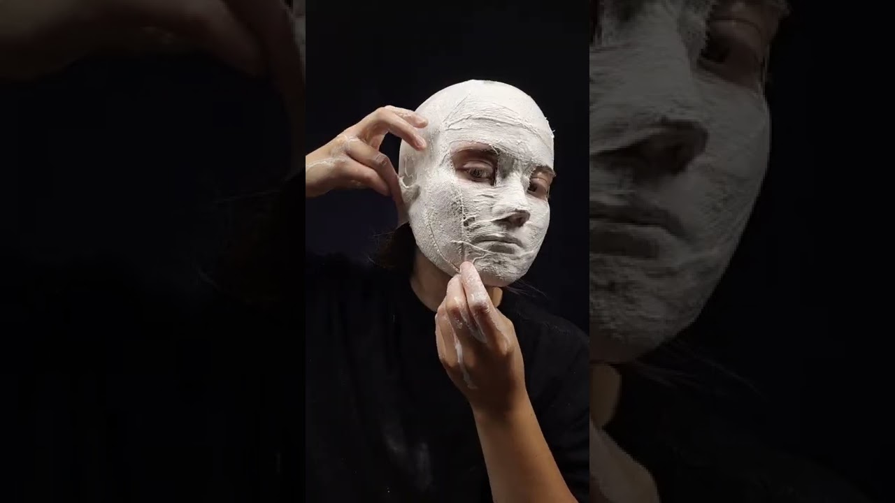 Plaster face cast tutorial. #sfx #makeuptutorial #sfxmakeuptutorial #artist #arttutorial