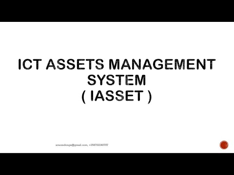 ICT ASSETS MANAGEMENT SYSTEM (IASSET)