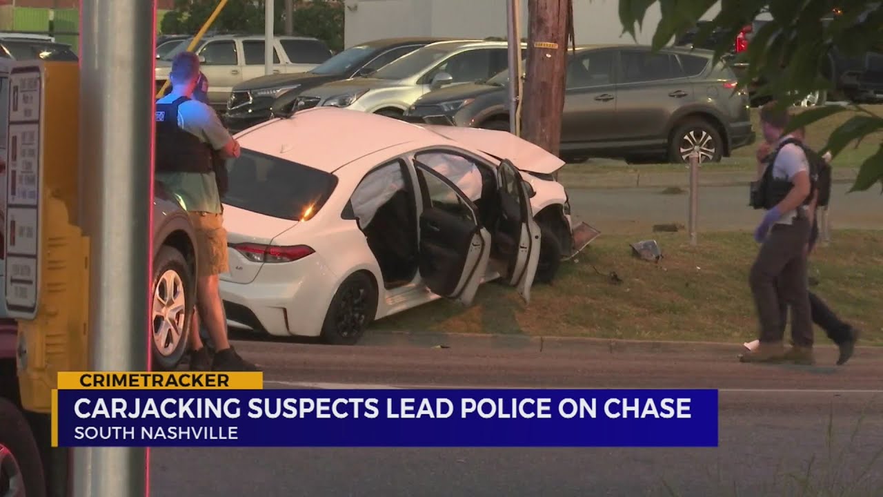 Carjacking, high-speed chase ends in crash on Murfreesboro Pike