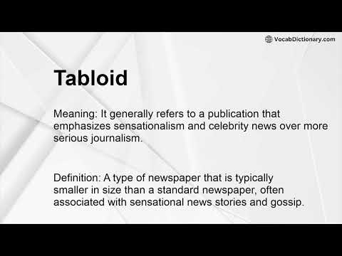 Tabloid Meaning