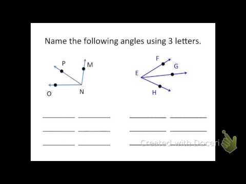 Naming Angles - 1 & 3 letters