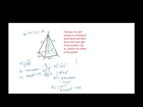 Volume of a right pyramid