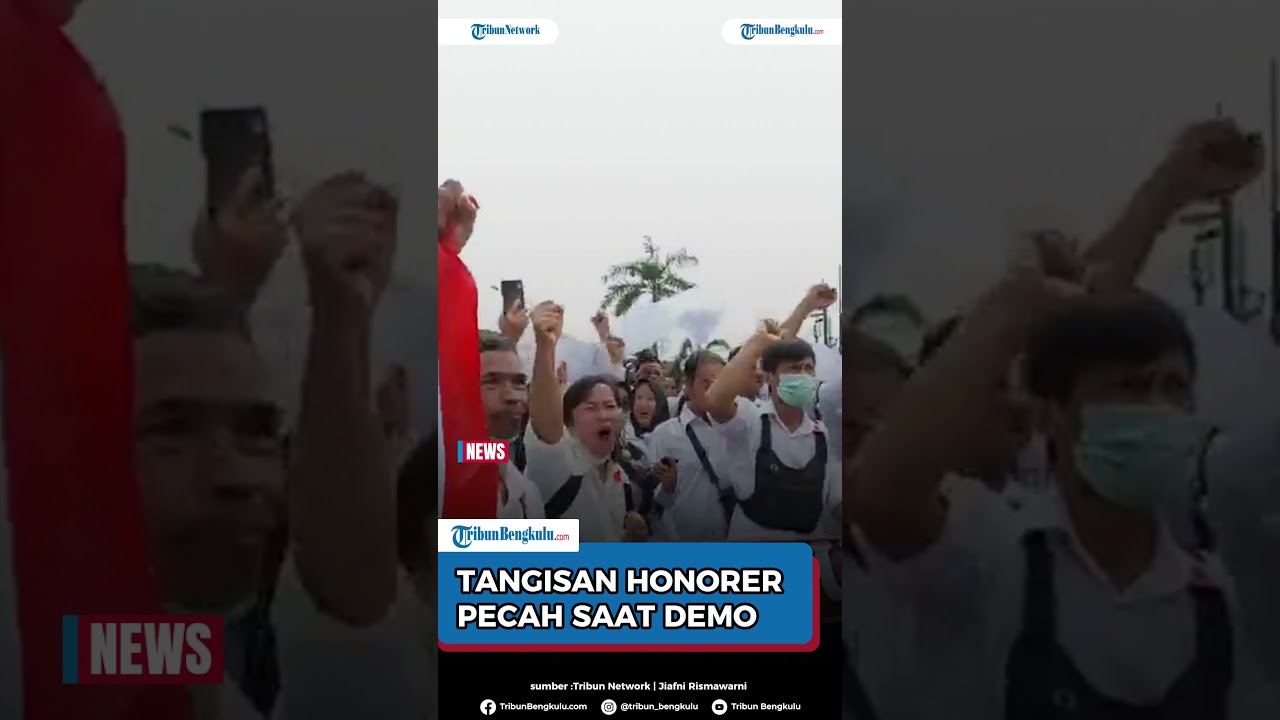 Tuntut PPPK Penuh Waktu, Tangisan Honorer Pecah saat Demo di Kantor Gubernur Bengkulu