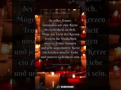 Mein Beileid | Ein Trauerspruch zum Gedenken - Trost im Licht der Kerzen #trauersprüche #trauer