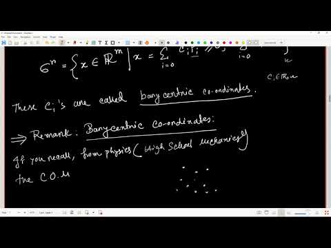 Formal definition of simplexes and Barycentric Coordinates