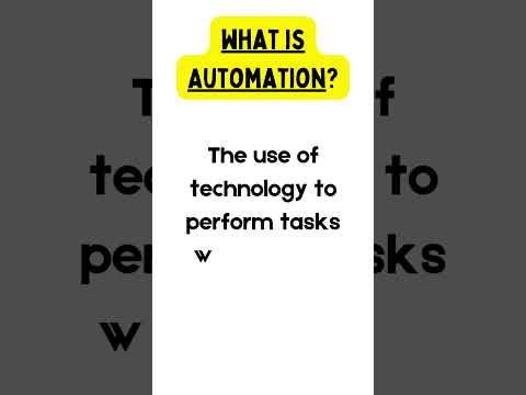 What is automation? #definition #shorts