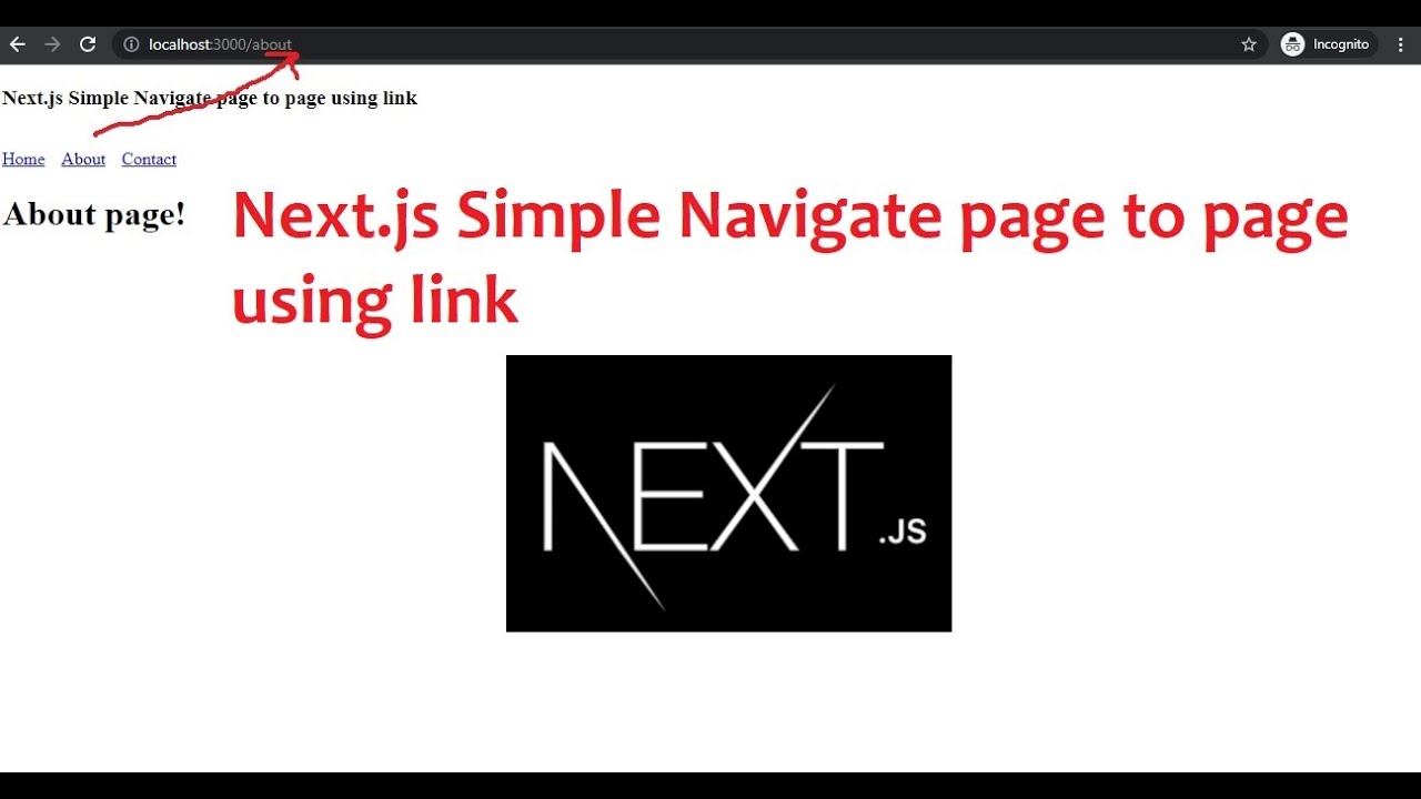 Next.js Simple Navigation Page to Page using Link