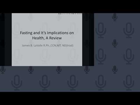 Webinar: Fasting Mimicking Diet with Dr James LaValle