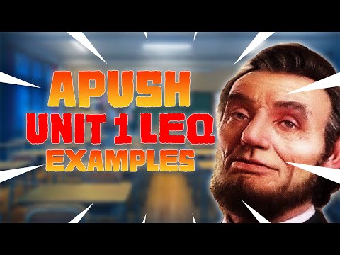 PERFECT APUSH LEQ Example - Unit 1