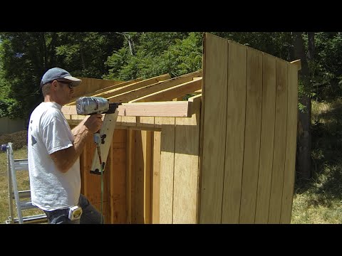 How To Build A Lean To Shed - Part 5 - Roof Framing
