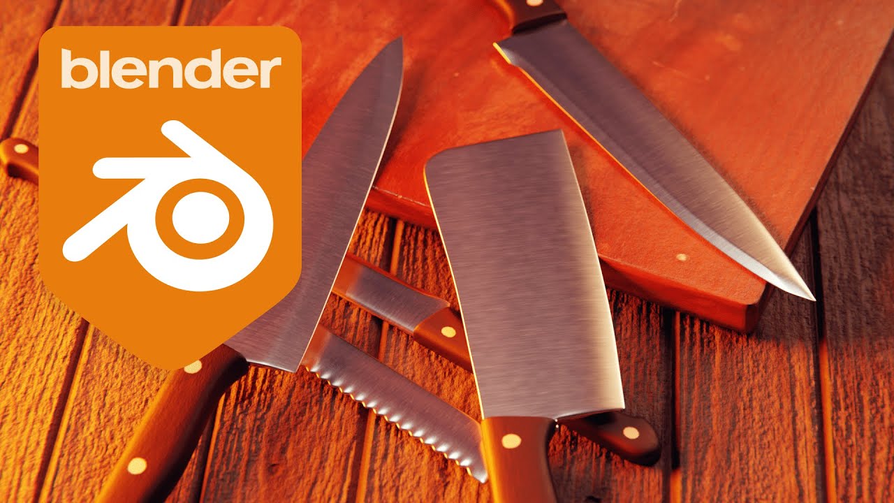 Kitchen Knife Set | Blender Modelling Tutorial | 2 Texturing ways