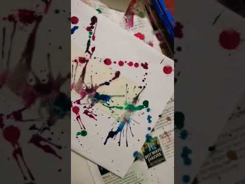 Splatter paint art!! #beautiful #amazing #painting #paint