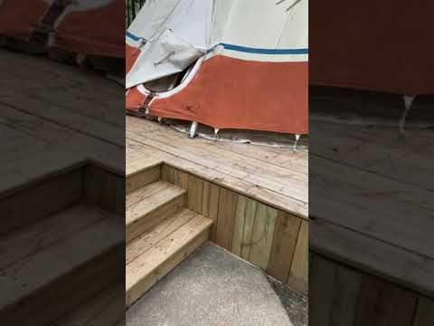 Teepee Tour in Rusk Texas KOA Campgrounds you wont believe what is inside!