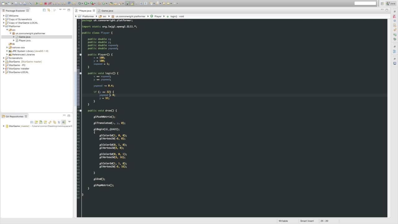How To Java: Platformer using LWJGL #3 - Player
