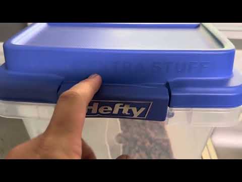 Use, Lid Latches, and Real Review of Hefty Hi-Rise Storage Bins