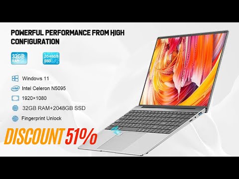 2023 Laptop 15.6" Intel Celeron N5095 notebook gamer 32GB RAM 2048GB SSD Computer