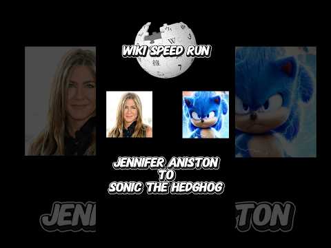 Going from Jennifer Aniston to Sonic the Hedgehog - Wikipedia Speed Run #memes
