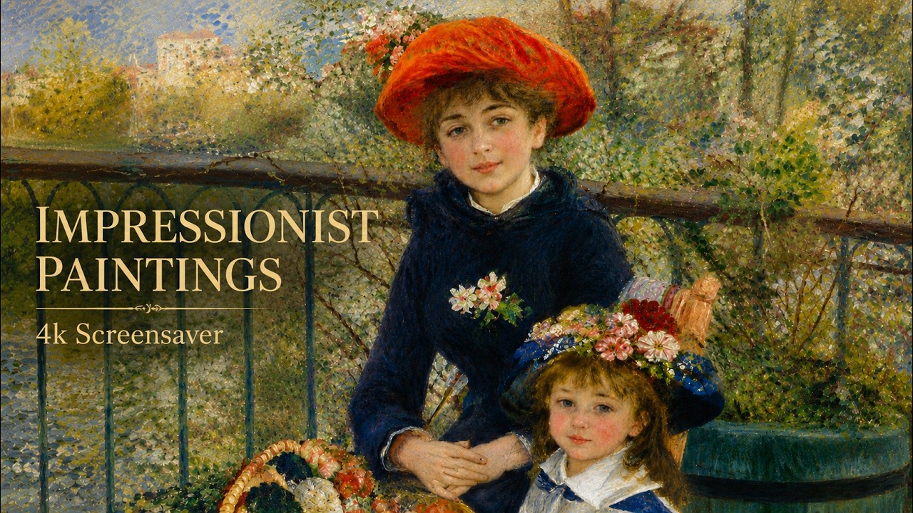 4K Impressionist Paintings Screensaver | 60 Minutes of Fine Art