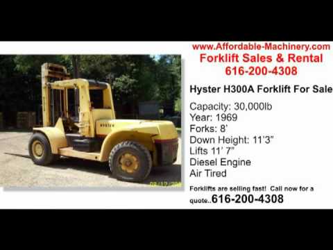 Hyster H300A 30,000lb Forklift For Sale