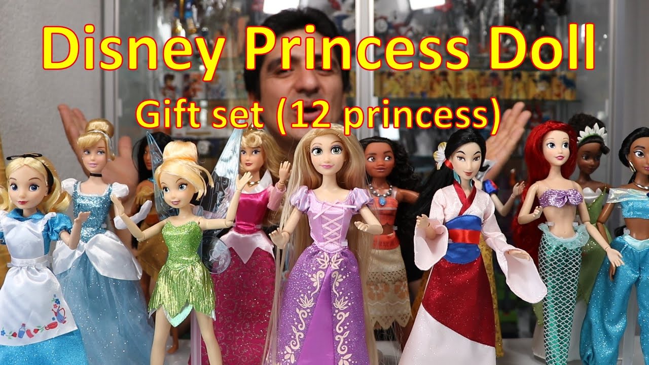 Disney Princess Gift Doll Set (Disney Store) paquete de 12 princesas reseña en español