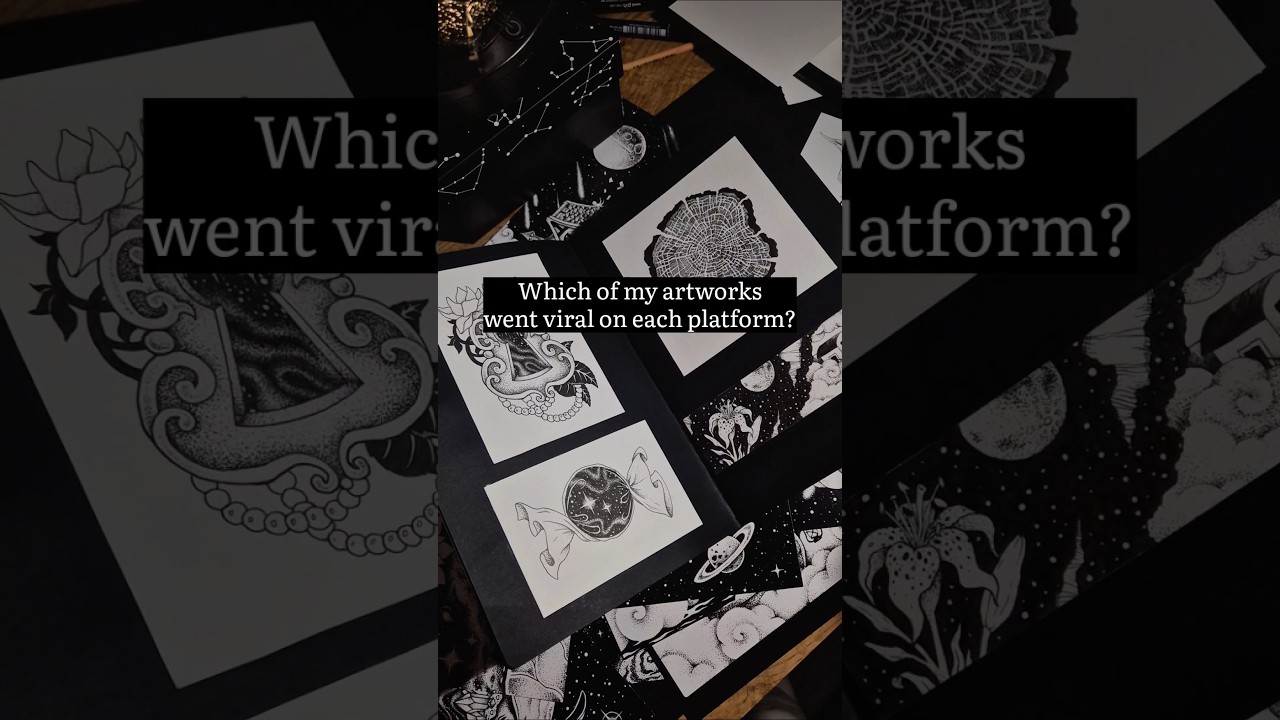 Which of my artworks went viral on each platform #artist #traditionalart #artworks #inkillustration
