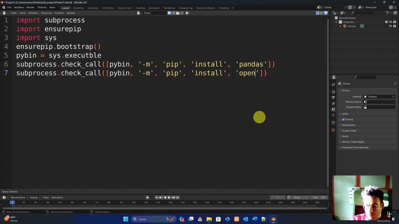 Python error in Blender