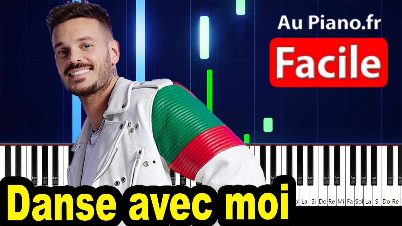M.Pokora Danse avec moi Piano Cover Tutorial Karaoké Paroles - Au Piano.Fr
