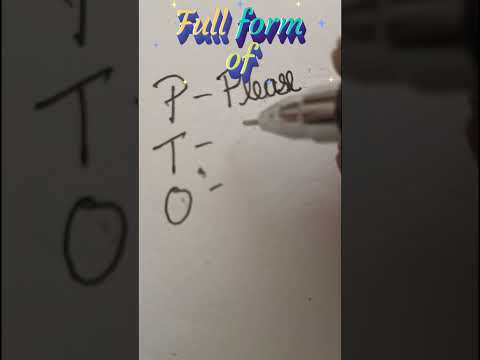PTO full form l Learn Fullform l Learn English #shorts #fullform #youtubeshorts #english #short