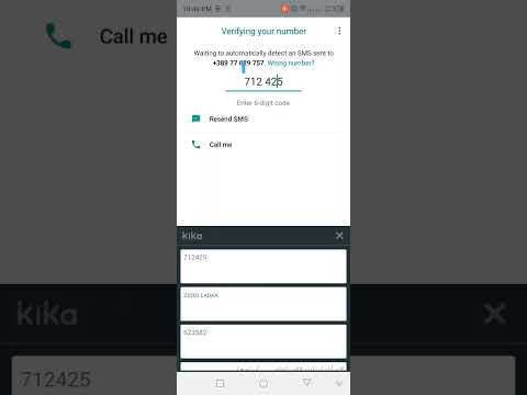 WhatsApp verification code