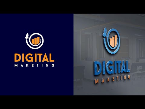 Digital marketing logo design | illustrator tutorial by Huraira Graphics