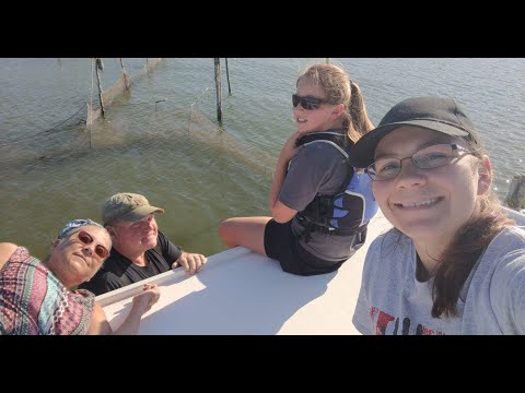 John VanAlstine, Carleigh Maness, & Hayden Mullens – Pound net making and fishing