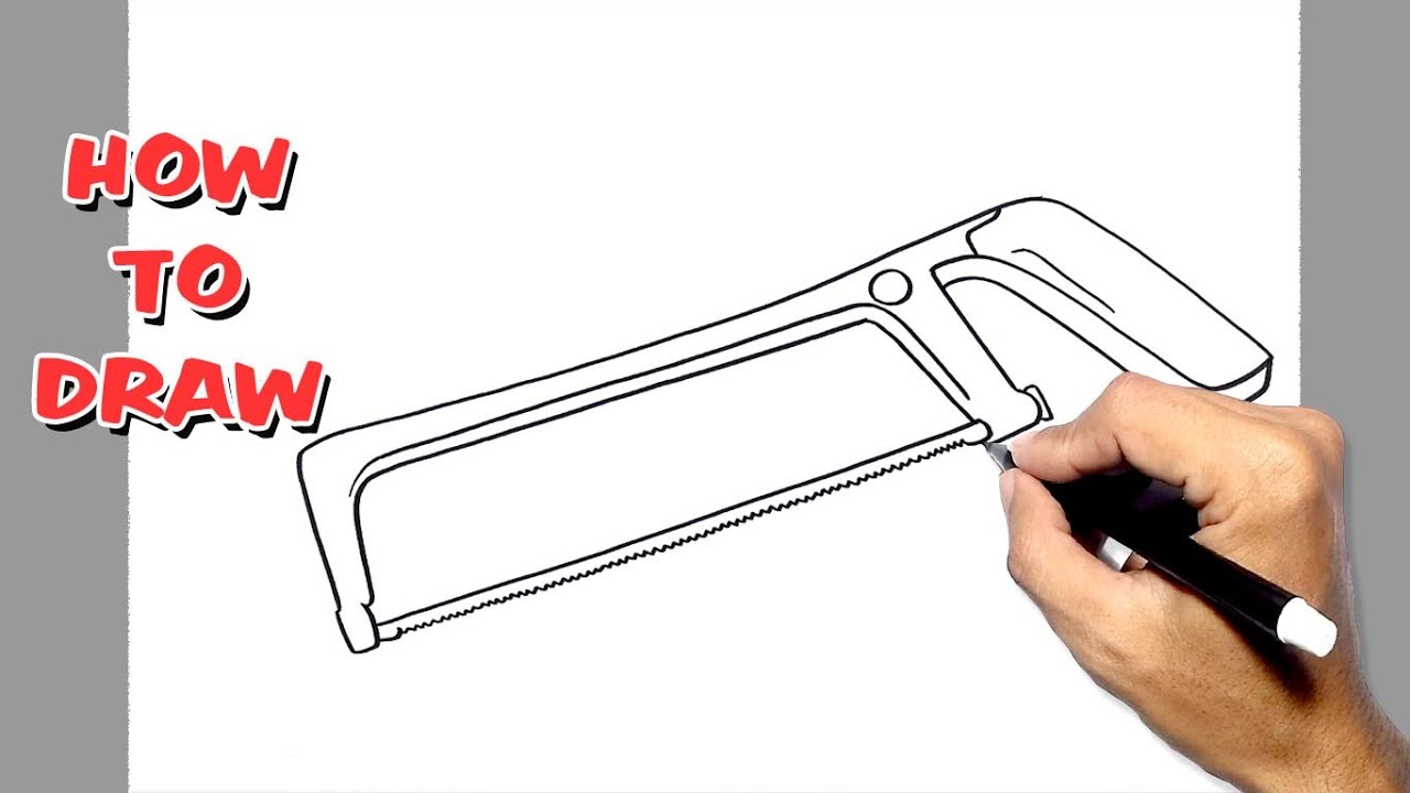 How to Draw Hacksaw with easy || drawing tutorial