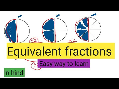 Easy Way To Learn Equivalent Fractions || Equivalent Fractions For Kids | Fractions in Hindi | Maths