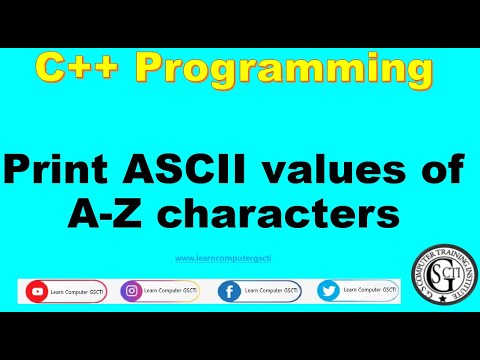Program to print ASCII values and corresponding characters using Python ...