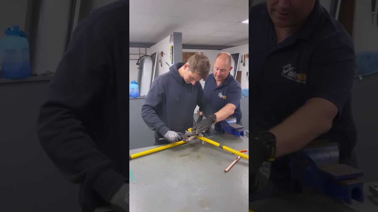 Pipe bending, Able Skills Level 2 C&G Plumbing Course #ableskills #cityandguilds #fypシ #plumbing