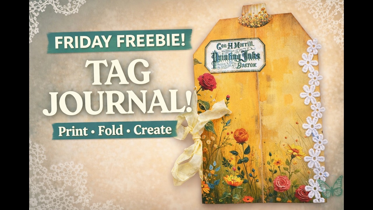 FREE Tag Journal Tutorial! 🌿 Easy Printable Junk Journal Idea | Friday Freebie