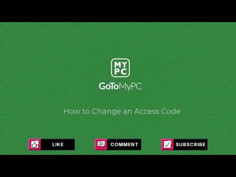 GoToMyPC - Changing an Access Code
