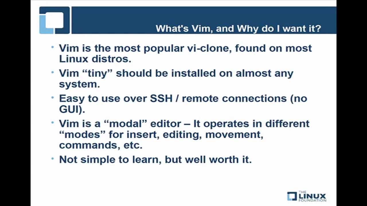Linux Training: Getting to Know Vim (Excerpt)