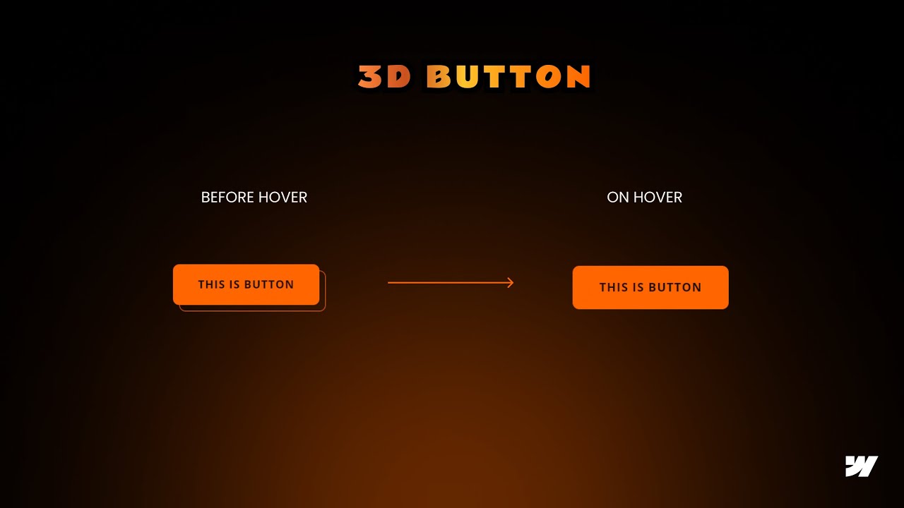 Create 3D Hover Button No Code Animation | Webflow | Framer | No code