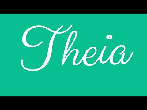 Learn how to Sign the Name Theia Stylishly in Cursive Writing