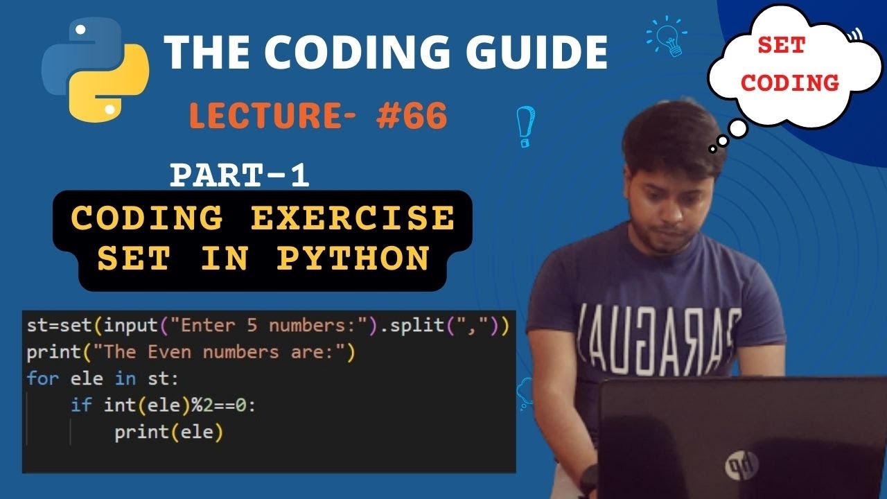 Coding Exercise On Sets In Python | Part-1 | Python Tutorials For Beginners