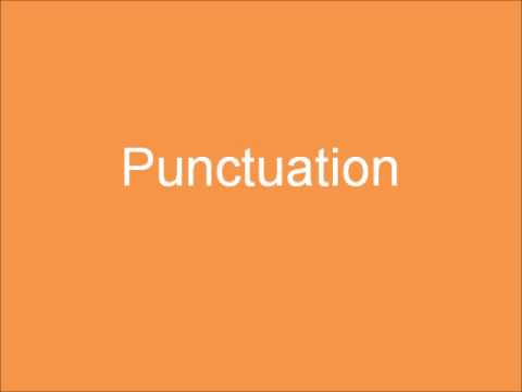 How to pronounce Punctuation in English (American)