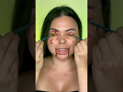 I hate this look π« #goosebumps #slappythedummy #illusionmakeup #makeuptransformation