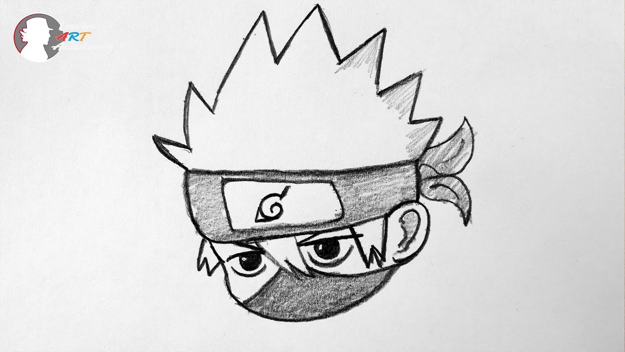 How to Draw Kakashi Chibi Easy | Naruto