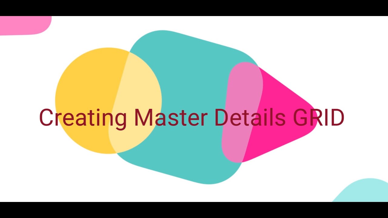 Interactive GRID Master Details