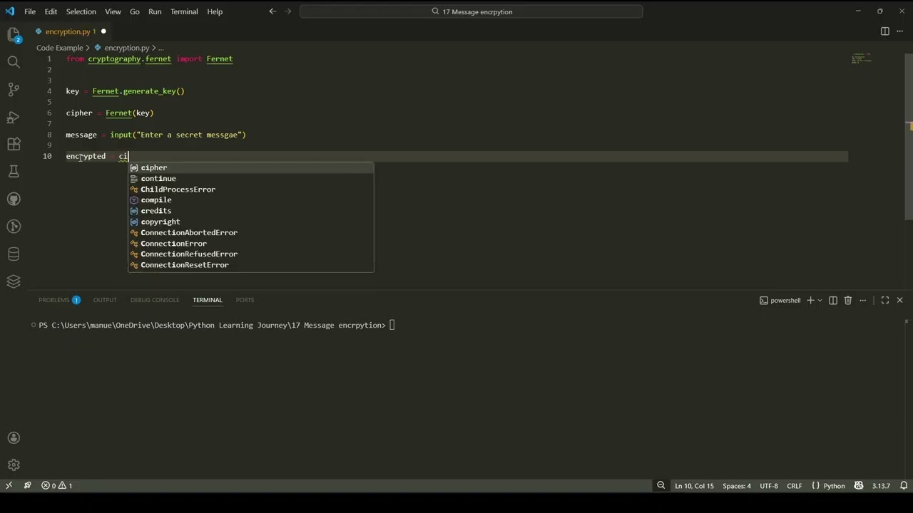 Learning Python Encryption - My First Cryptography Project