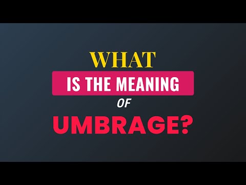 What is the meaning of Umbrage?